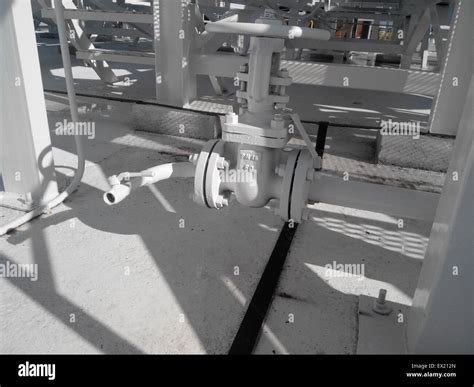 Latch On The Pipeline Stock Photo Alamy