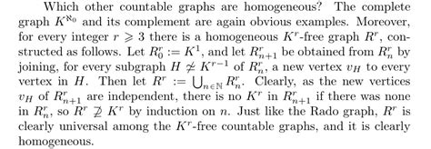 Combinatorics Showing That This Graph Is Homogeneous Mathematics