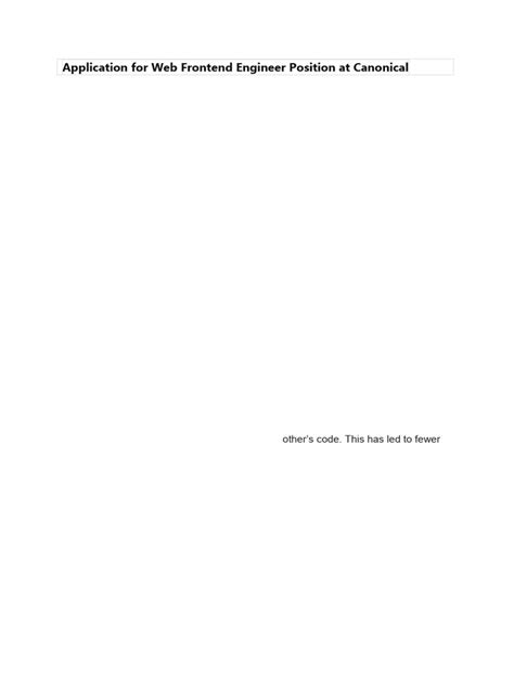 Application For Web Frontend Engineer Position At Canonical Pdf Web