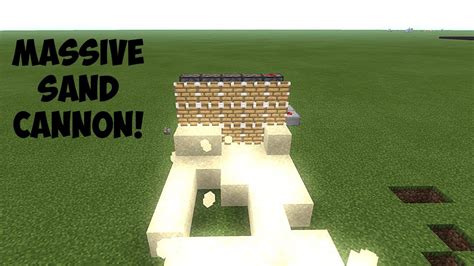 Minecraft Massive Sand Cannon Experiment Shorts Youtube