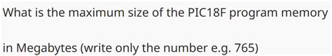 Solved What Is The Size Of The Program Counter In The Pic18f