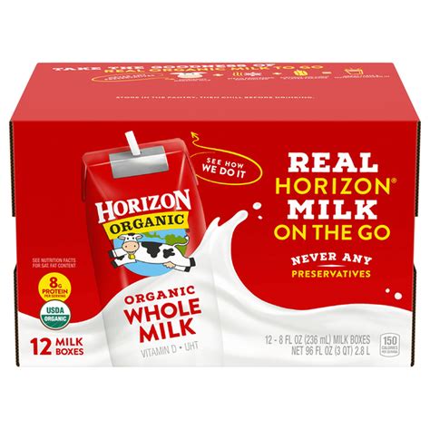 Horizon Organic Organic Whole Milk 8 Fl Oz Delivery Or Pickup Near Me