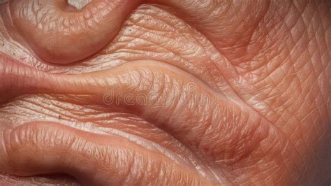 A Close Up Of A Skin Texture With Some Wrinkles Ai Stock Image Image