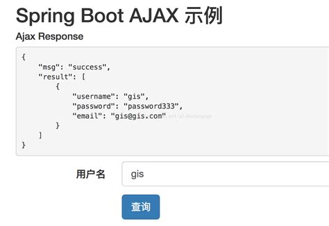 Spring Boot Ajax 示例springboot Jquery Ajax 详细代码案例 Csdn博客