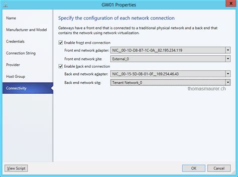 Connect Microsoft Hyper V Network Virtualization Gateway In System