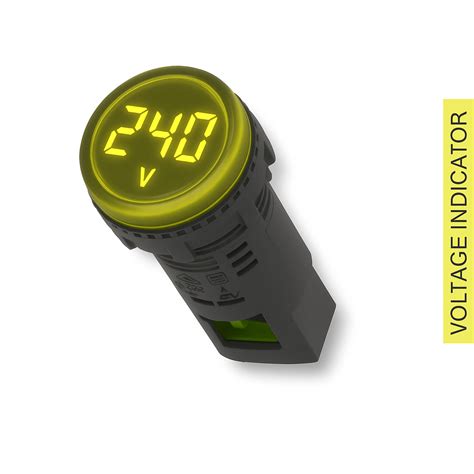 Digital Voltage Indicator 225 Mm Yellow 24v Dc Evay024d01 Esbee