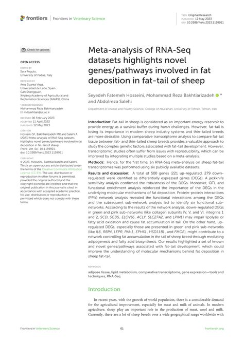 Pdf Meta Analysis Of Rna Seq Datasets Highlights Novel Genes Pathways Involved In Fat