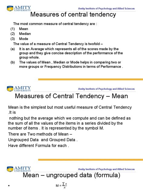 Central Tendency Pdf Median Mode Statistics