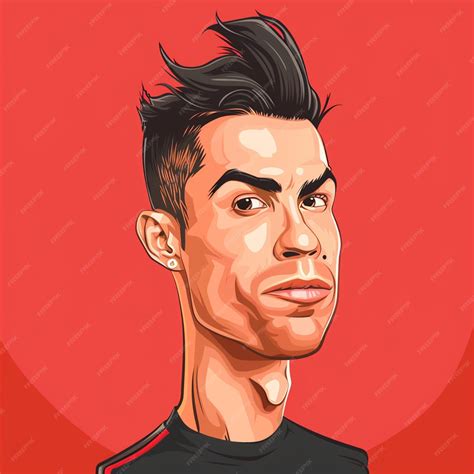 Cristiano Ronaldo Cartoon Graphic Icon Illustration Premium Ai