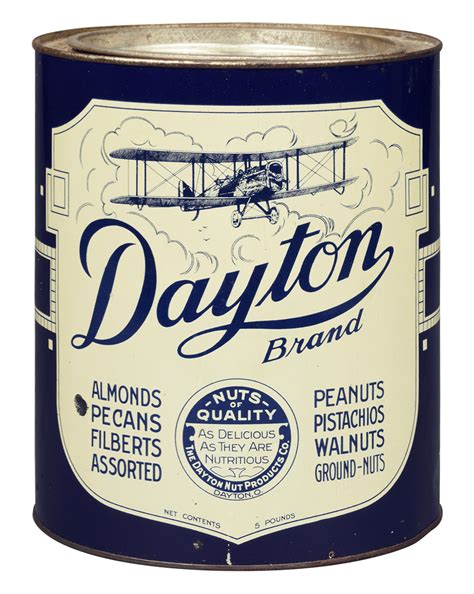 Dayton Brand Nuts Tin • Antique Advertising