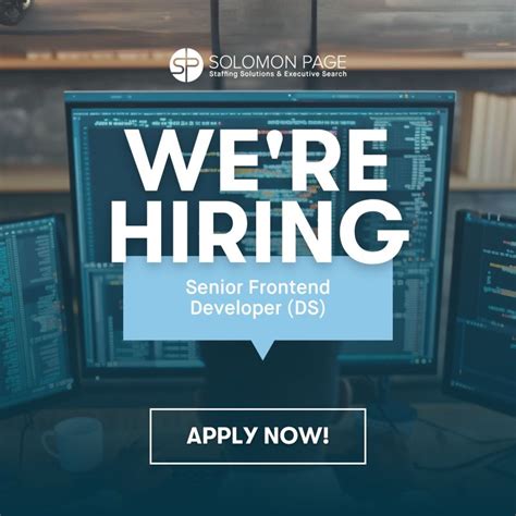 solomon page on linkedin jobalert hiring frontenddeveloper techjobs