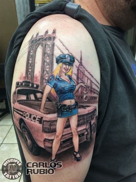 Military Pin Up Girl Tattoos