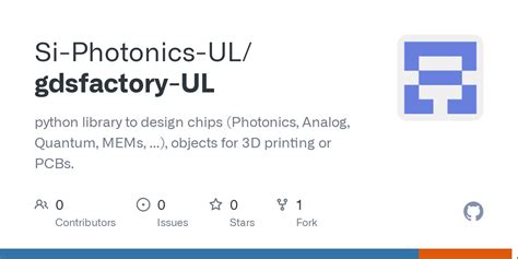 Github Si Photonics Ul Gdsfactory Ul Python Library To Design Chips Photonics Analog