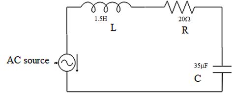 A Series Lcr Circuit With R 20 Omega L 1 5h And C 35 Mu F Is Connected To A Variable