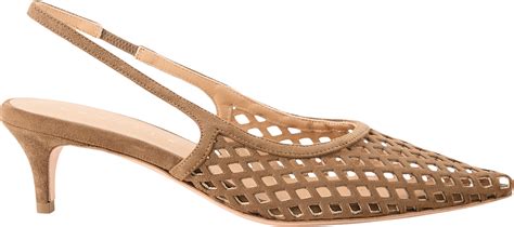 Unützer Slingback Pumps Aus Veloursleder Taupe Auf Ungerde