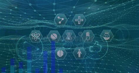 Image Of Network Of Connections With People Icons Over Binary Coding