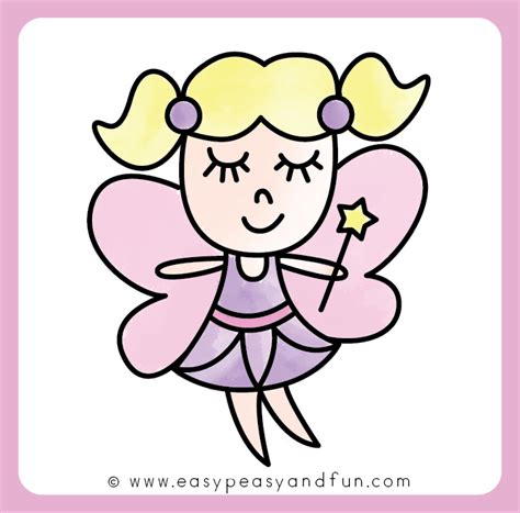 How To Draw A Fairy Step By Step Drawing Tutorial Easy Peasy And Fun