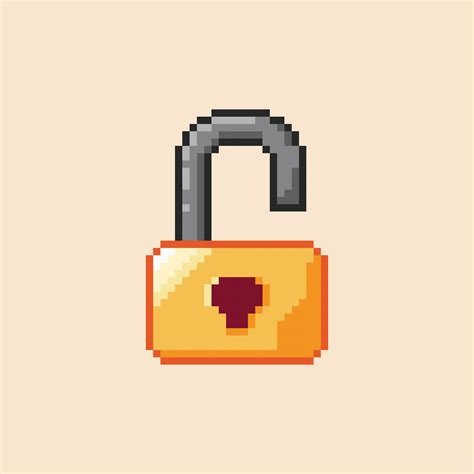 Padlock Pixel Art Illustration 44601005 Vector Art At Vecteezy
