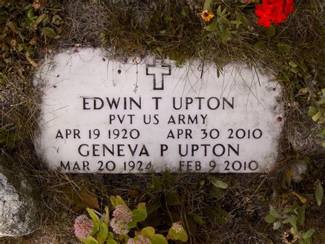 Edwin Thomas Upton 1920 2010 Find A Grave Memorial
