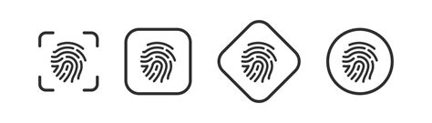 Fingerprint Icon Biometric Security Scan Finger Print Thumbprint Identification 45488928