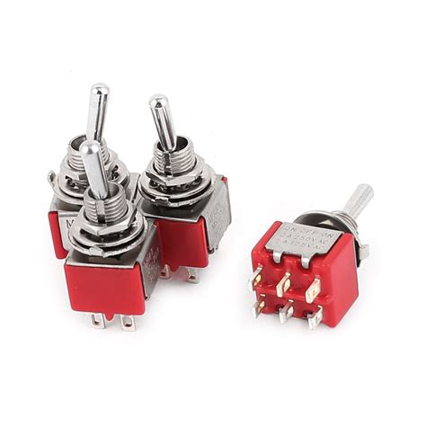 Aexit Pcs AC Switches V V A A ON Off ON Position Pin DPDT Panel Mount Toggle Toggle