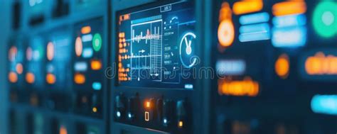 High Tech Energy Consumption Monitoring System Display Stock Illustration Illustration Of