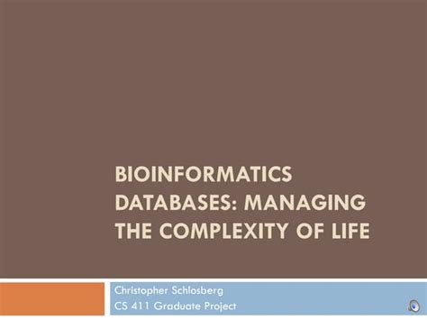 Bioinformatics Databases Ppt