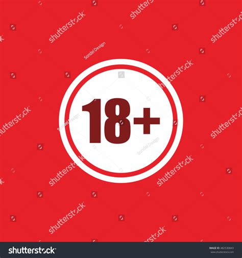 Adult Circle Icon Red Background Stock Vector Royalty Free 482530843 Shutterstock