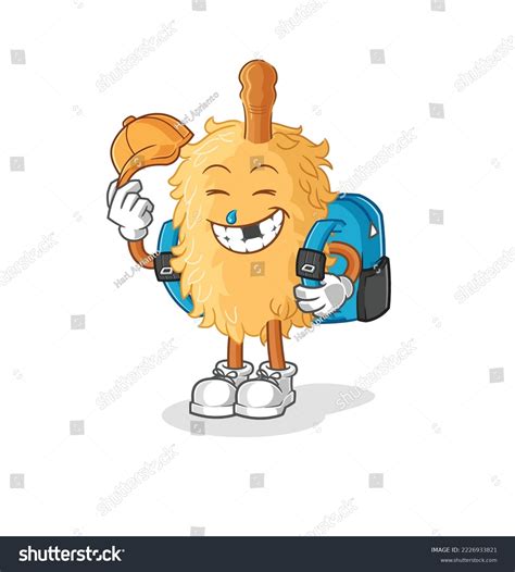 Feather Duster Goes School Vector Cartoon Stock Vector Royalty Free 2226933821 Shutterstock