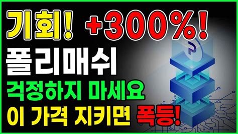 폴리매쉬 기회 걱정하지 마세요 이 가격 지키면 300 폭등 폴리매쉬 폴리매쉬전망 Youtube