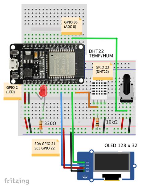 Esp32 And Oled Display Internet Clock Dht22 Artofit