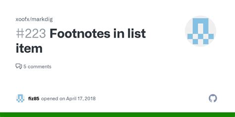 footnotes in list item · issue 223 · xoofx markdig · github