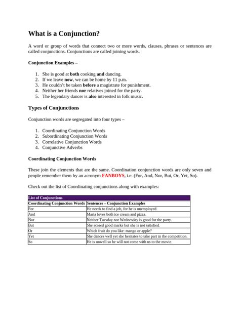 Conjunction Pdf Subject Grammar Clause