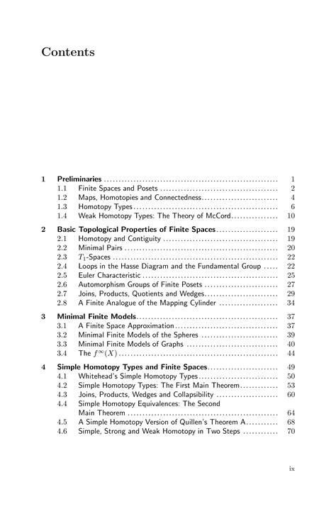 Algebraic Topology Of Finite Topological Spaces And Applications Pdf
