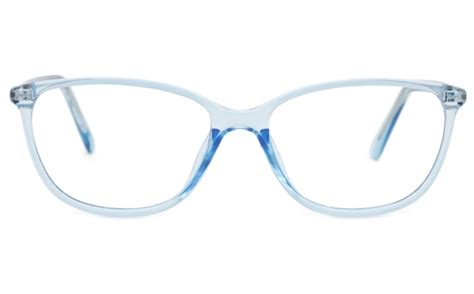 Oval Plastic Eyeglasses Frameblue