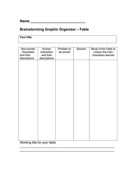 Fable Writing Template Pdf Fill Out And Sign Online Dochub