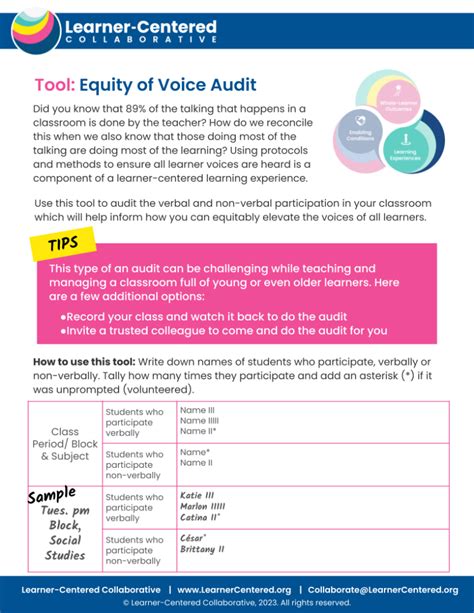 Equity Of Voice Audit