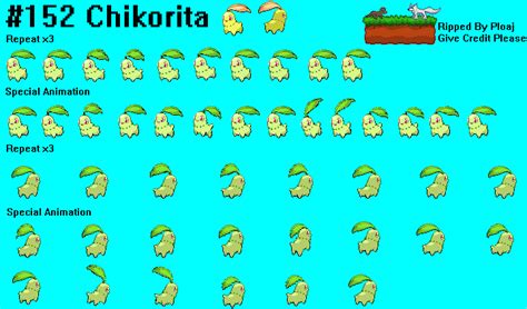 0152 Chikorita Pokémon Black White Ds Dsi The Spriters Resource