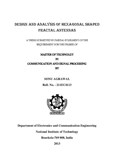 Pdf Design And Analysis Of Hexagonal Shaped Fractal Antennas