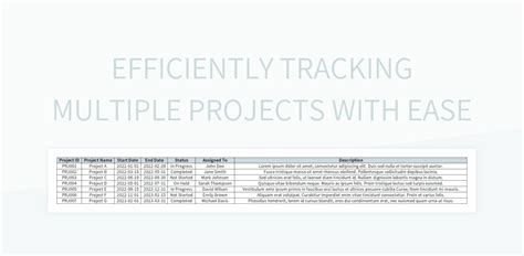 Free Multiple Project Tracking Templates For Google Sheets And Microsoft Excel Slidesdocs