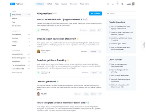 Metronic The Most Popular Bootstrap 5 Html Angular Vuejs React