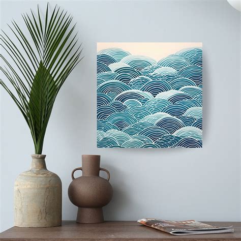 Canvas Wave Wall Art Modern Minimalist Waves Design Print Canvas Wave T Ideas Etsy