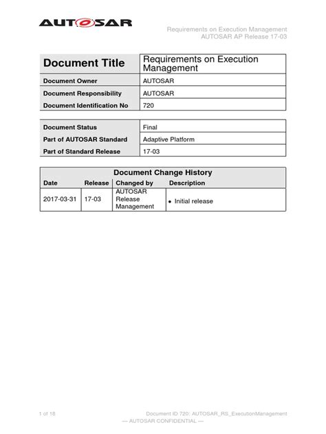 Autosar Rs Executionmanagement Pdf Computing System Software