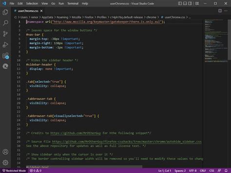 kustomisasi ui firefox dengan css and sidebery renoarifigar