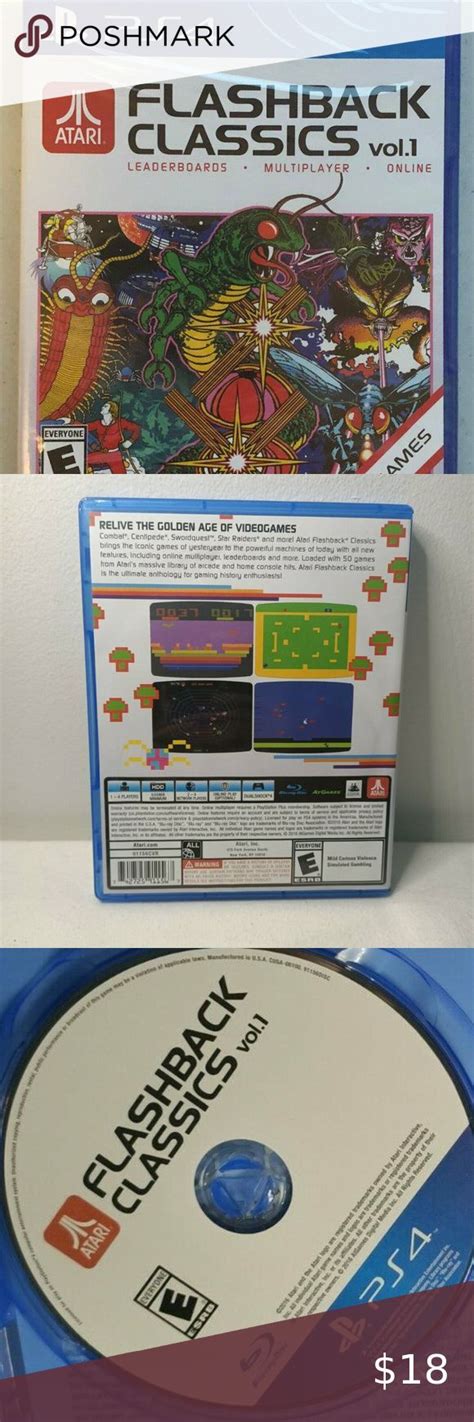 Atari Flashback Classics Vol 1 Ps4 Adventure Video Game Atari Classic