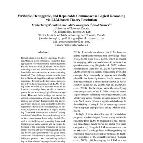 Verifiable Debuggable And Repairable Commonsense Logical Reasoning Via Llm Based Theory