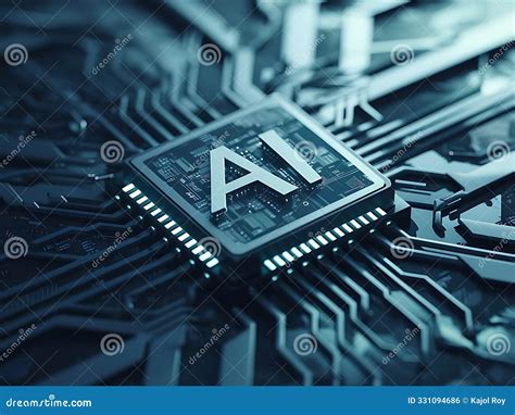 Ai Microchip On Electric Circuit Board Artificial Intelligence
