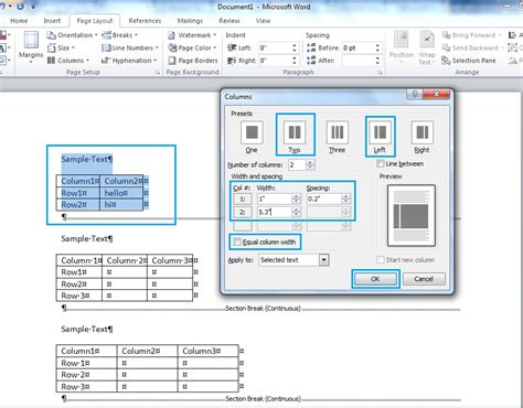 How To Add A Table Beside Text On Multiple Lines In Word Super User