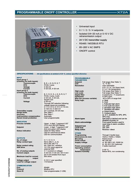 Programmable Temperature Controller Pdf Relay Thermocouple