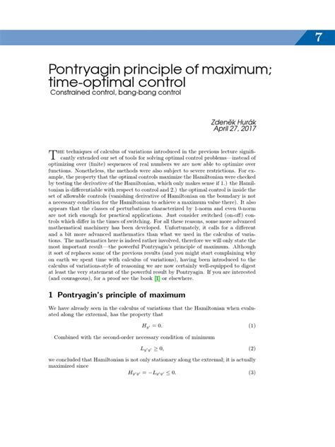 Pontryagin Principle Of Maximum Time Optimal Control Constrained